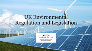 UK Environmental Regulations and Legislation - Crowberry Consulting